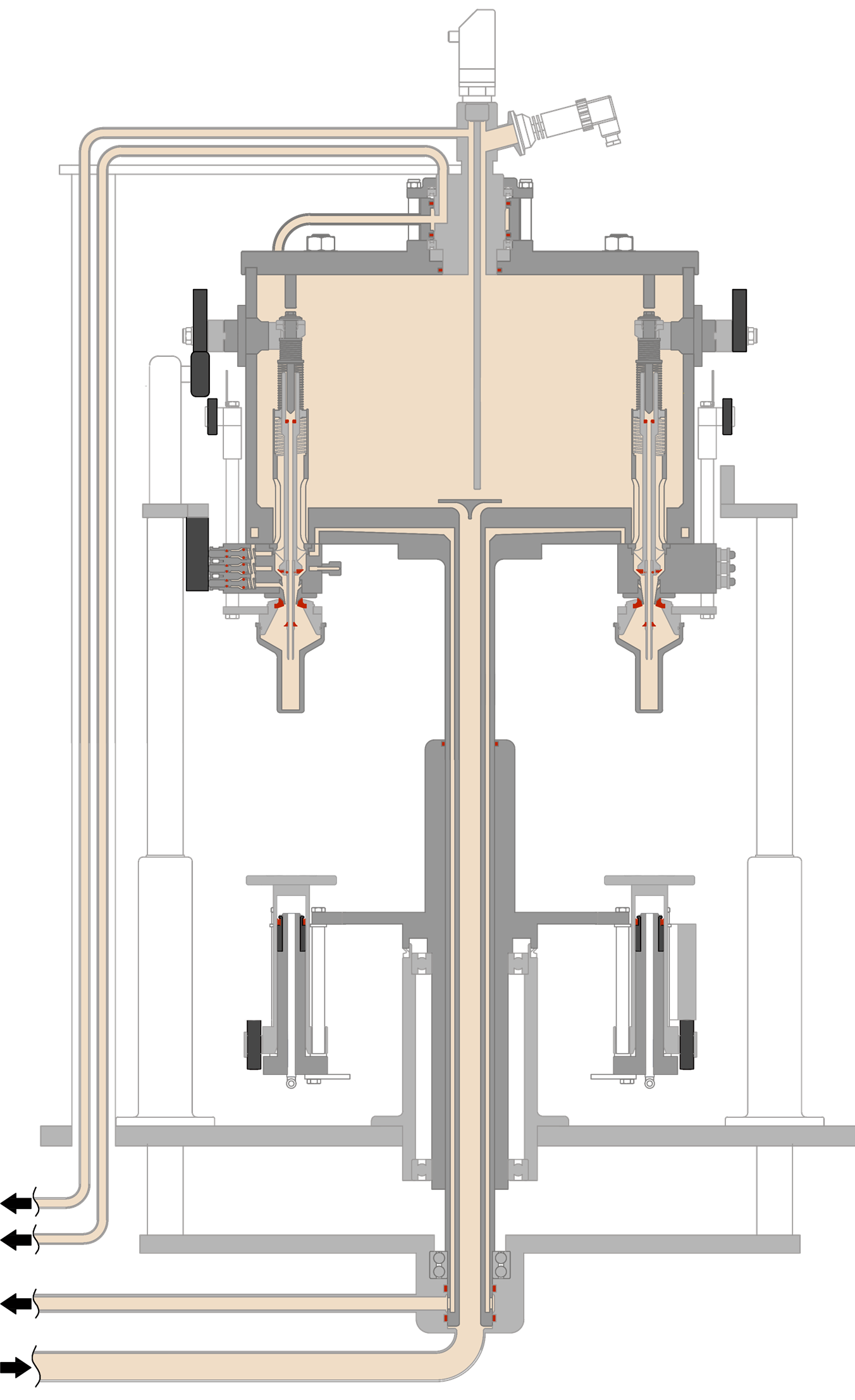 Counter-pressure bottle filler CP-B | SRAML Food Processing Equipment ...